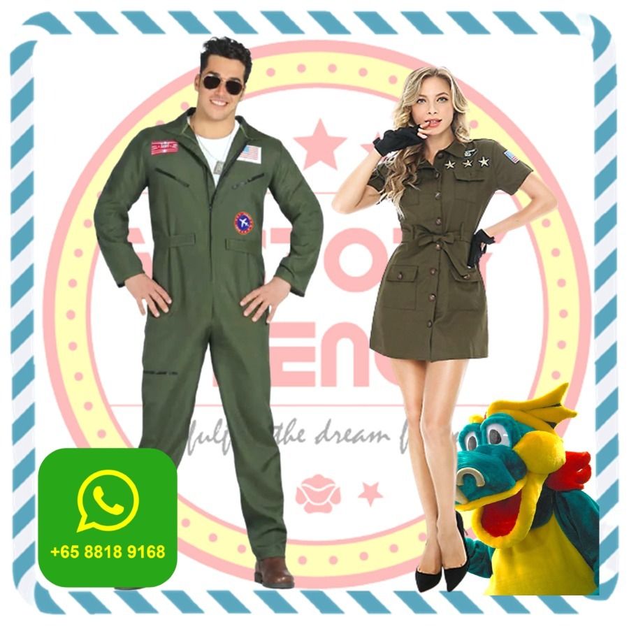 ️ Jet Pilot / Top Gun Costume (Male & Lady) – Feel the Need for Speed ...