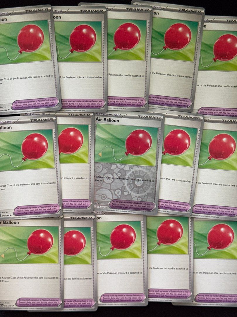 AIR BALLOON - Pokemon TCG Playable Trainer Card Black Bolt White Flare ...