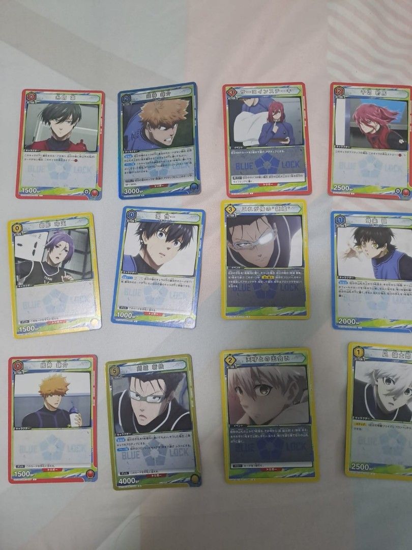 anime cards , genshin,blue lock,mha,windbreaker, black butler,sakamoto ...