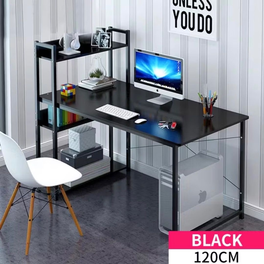 Black Study Desk Table | Compact Writing Desk Table | Home Office ...