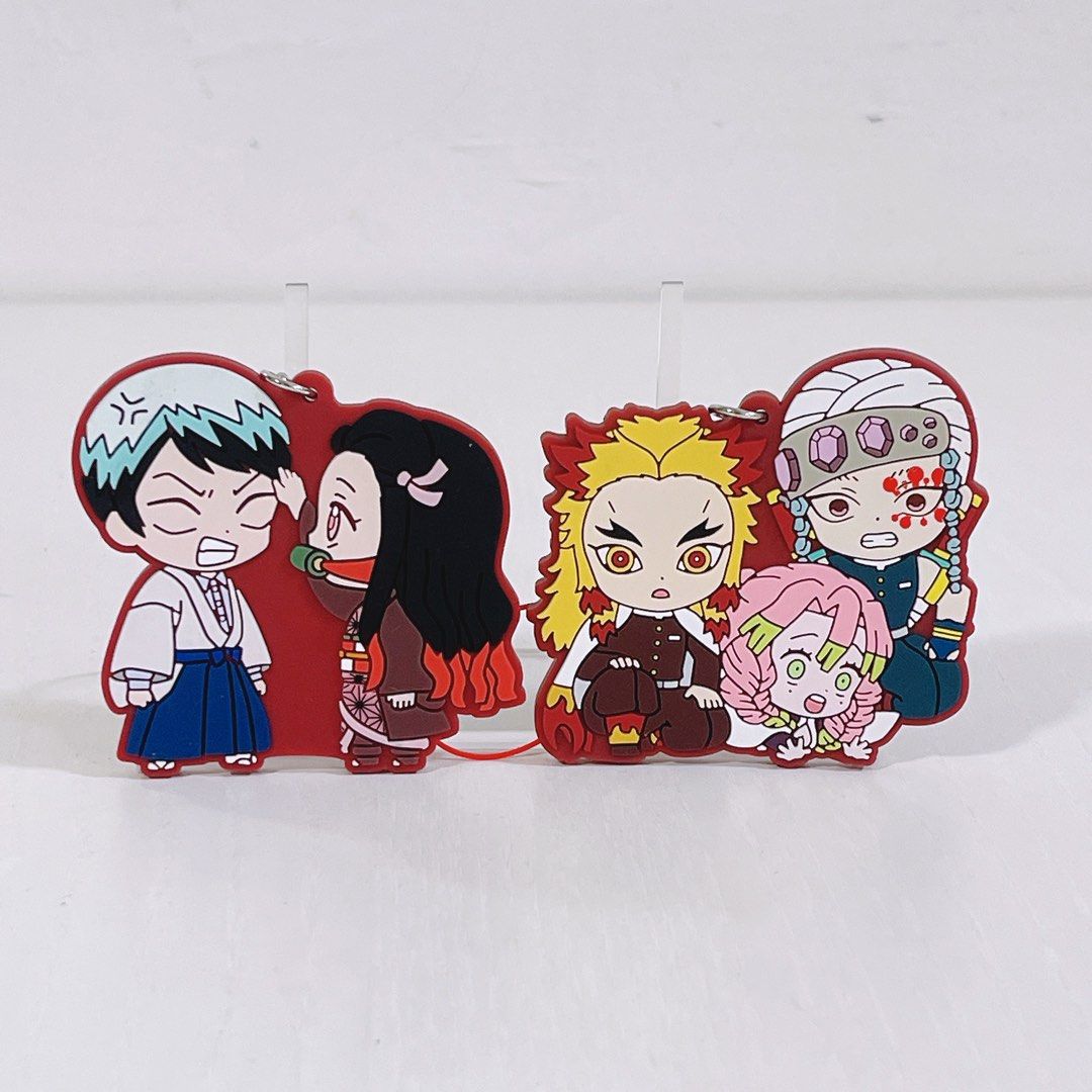 Demon Slayers Rubber Strap - Nezuko and Genya DUO and Rengoku, Mitsuri ...