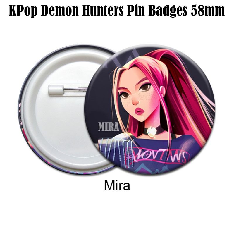 KPop Demon Hunters Pin Button Badge 58mm, Hobbies & Toys, Stationery ...