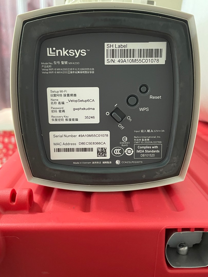 Linksys Velop MX4200 WiFi 6 Router, Computers & Tech, Parts ...