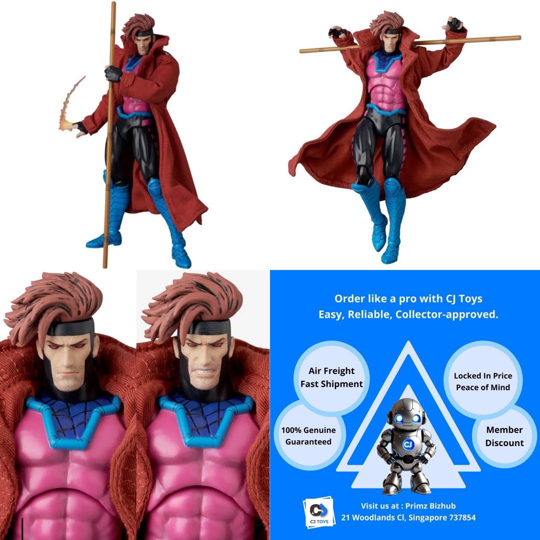 MAFEX GAMBIT COMIC VARIANT VER. X-MEN no.287, Hobbies & Toys, Toys ...