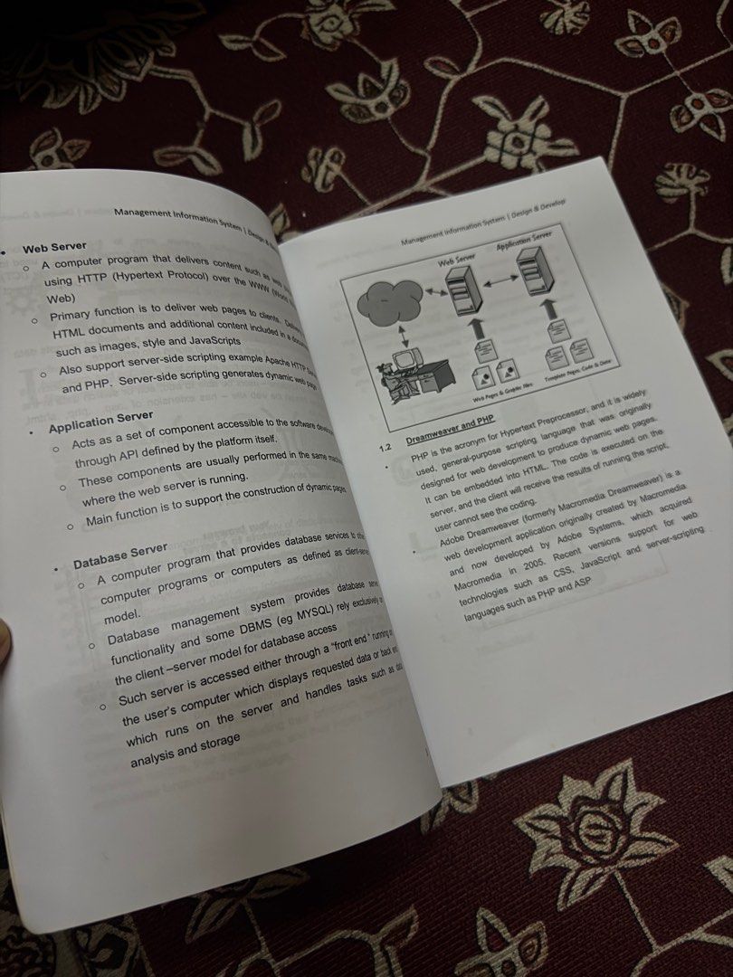 Management Information System Design & Develop (guide to use php and dreamweaver), Hobbies ...