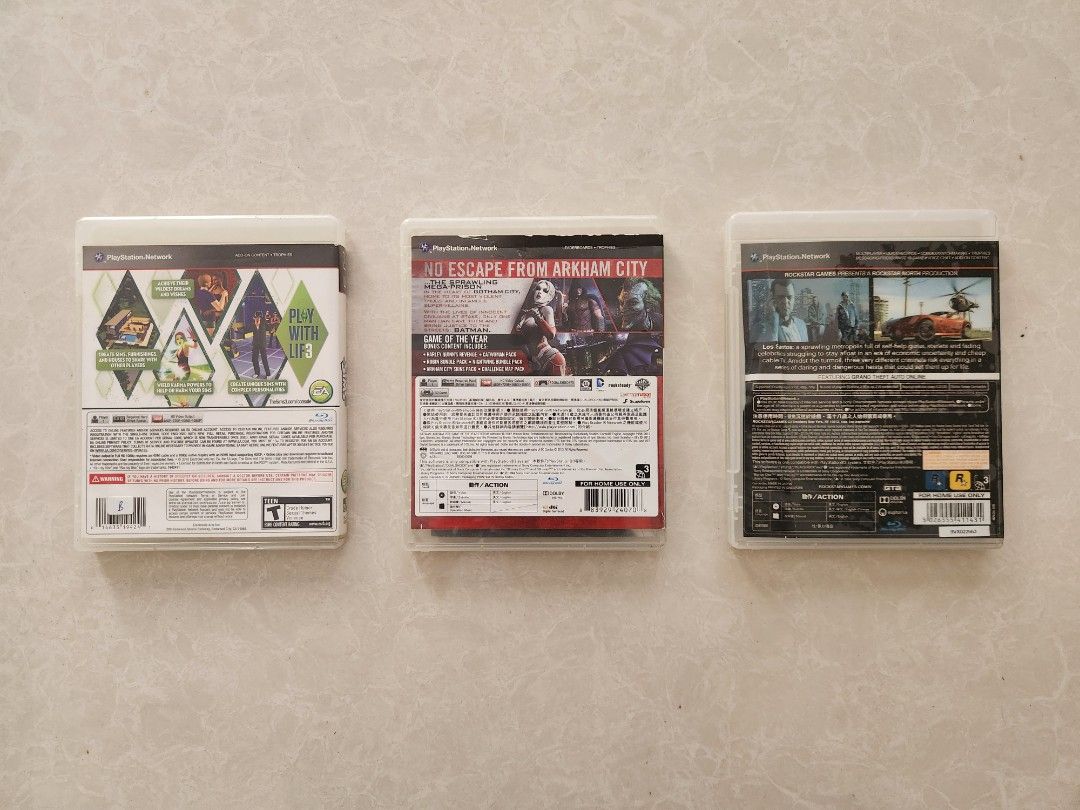 PS3 Games: The Sims 3, Batman Arkham City, GTA V, Video Gaming, Video ...