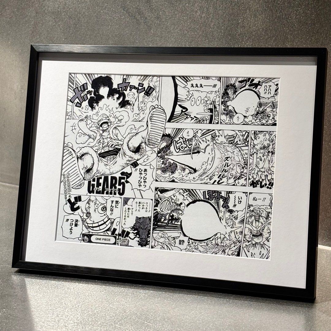 RARE One Piece Gear 5 Luffy Manga Panel Sketch Art Print HD with ...