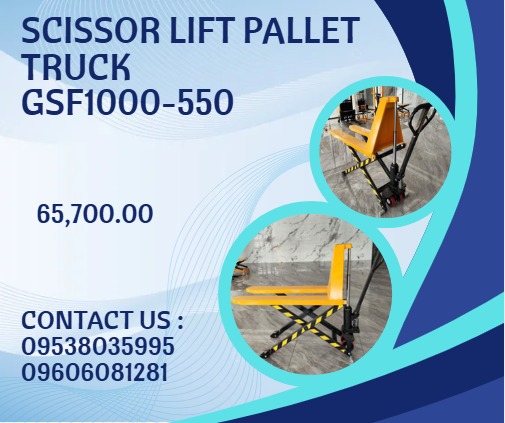 Scissor Lift Pallet Truck GSF1000-550, Everything Else, Others on Carousell