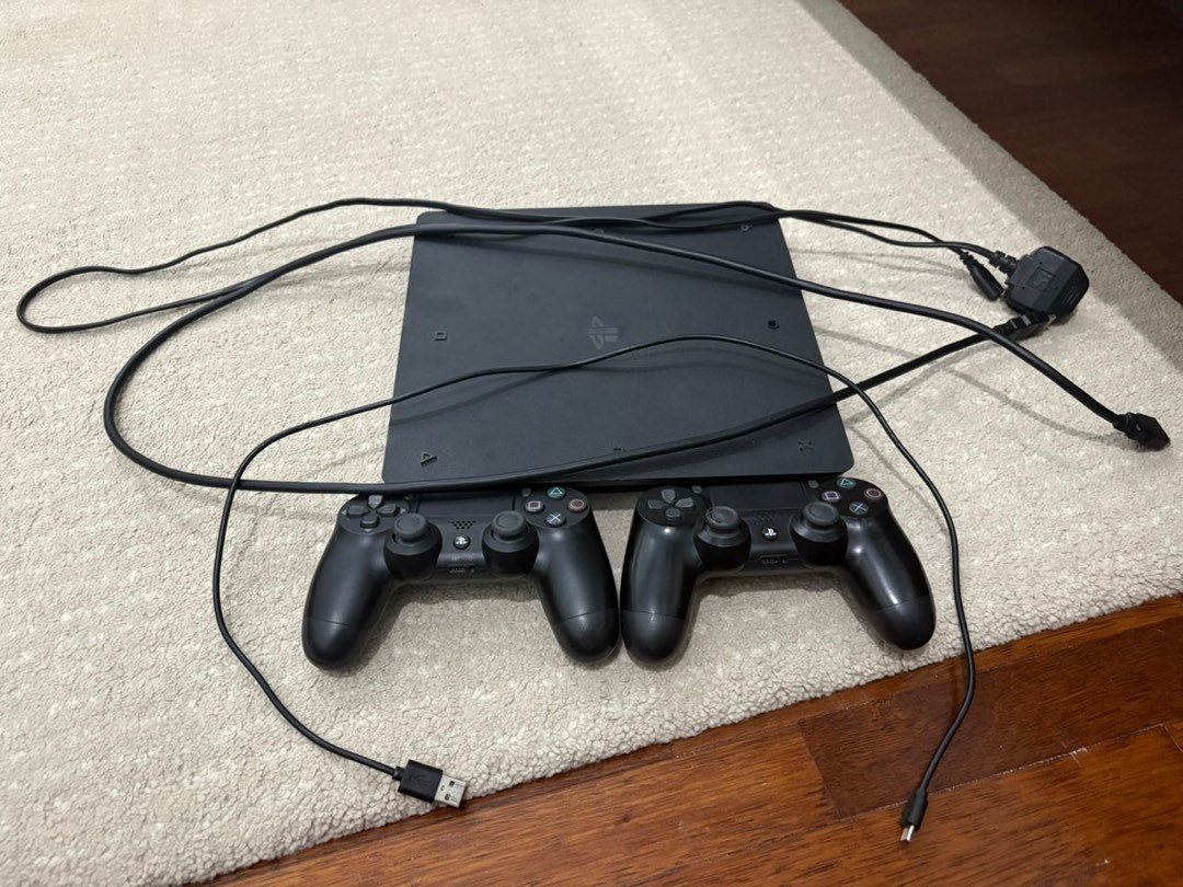 Sony PlayStation 4 Slim Console with 2 Controllers, Video Gaming, Video ...