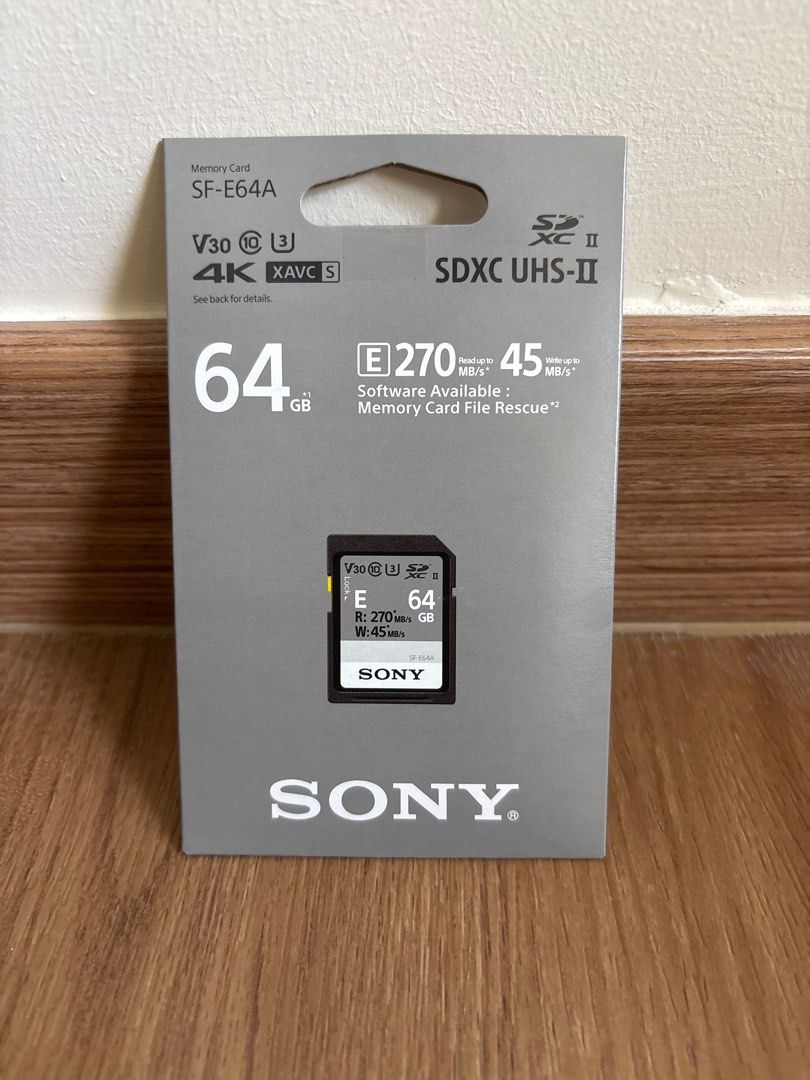 Sony SF-E64A SDXC UHS-II 64GB Memory Card, Mobile Phones & Gadgets ...