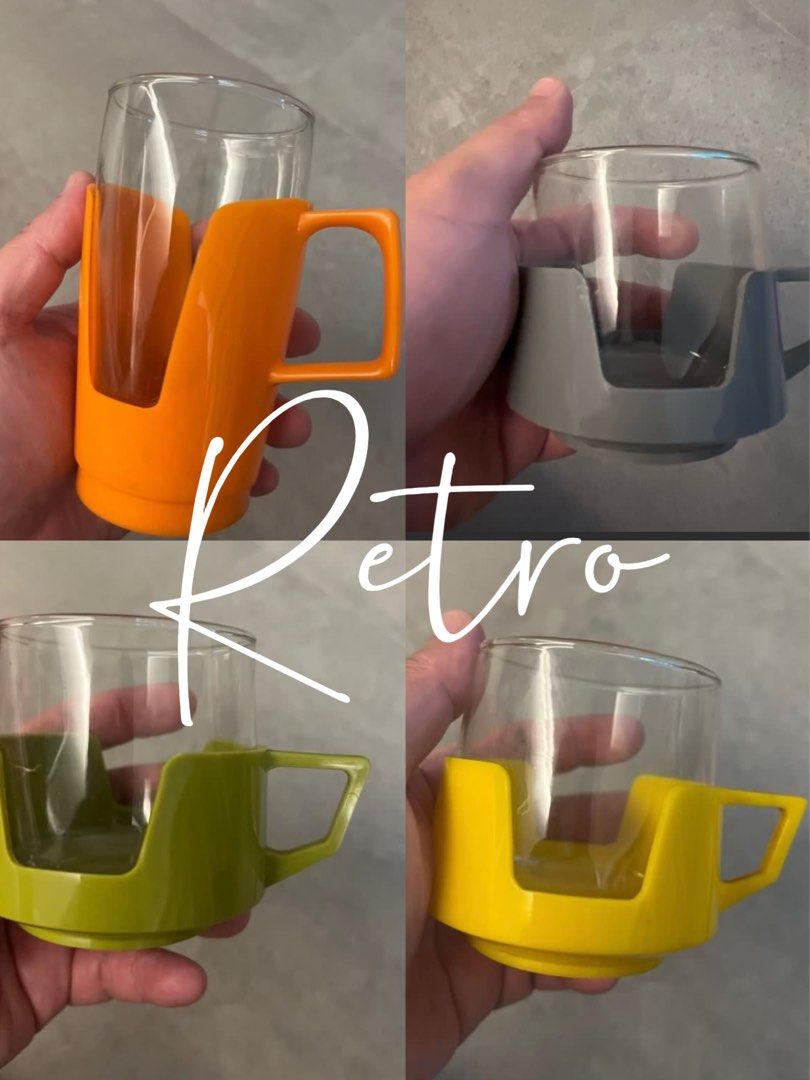 Vintage 70s 80s pyrex cups, Furniture & Home Living, Kitchenware ...