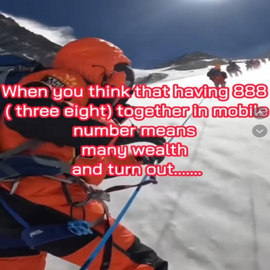When you think That 888 ( joint together) in Mobile Number Means HUAT ...