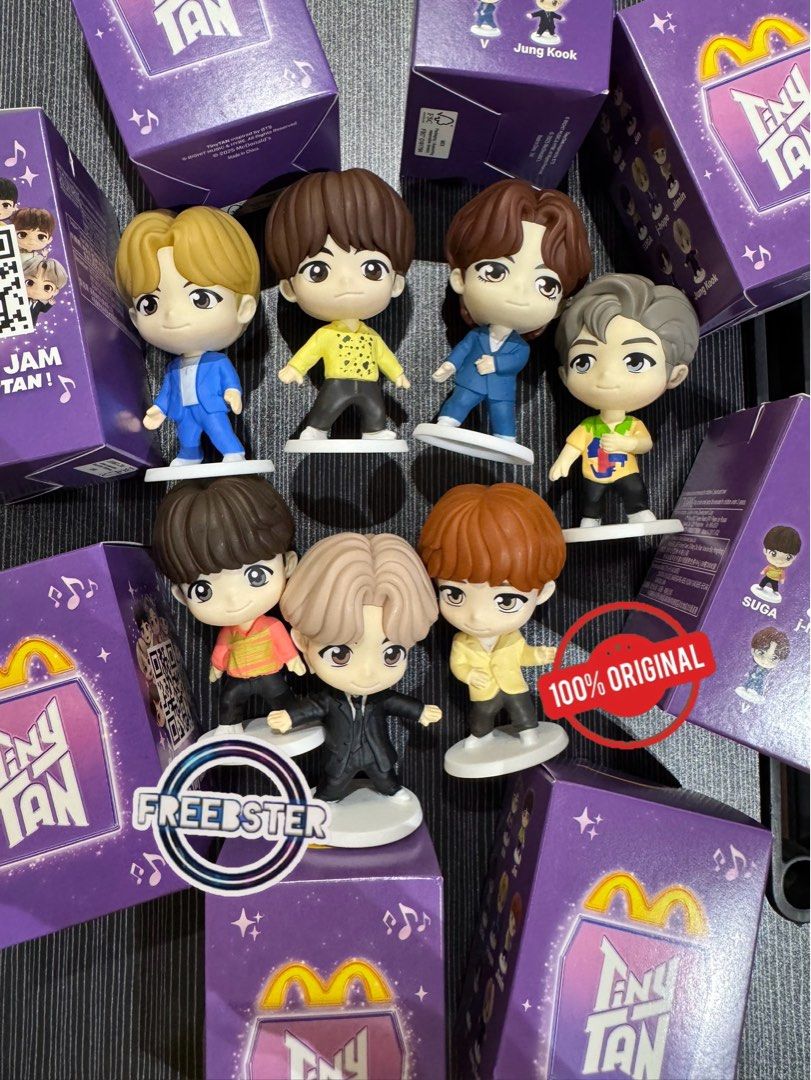 [100% ORIGINAL] Mcdo x BTS Tiny Tan Happy Meal Toys (BTS McDonalds toys) Tiny Tan Throwback ...