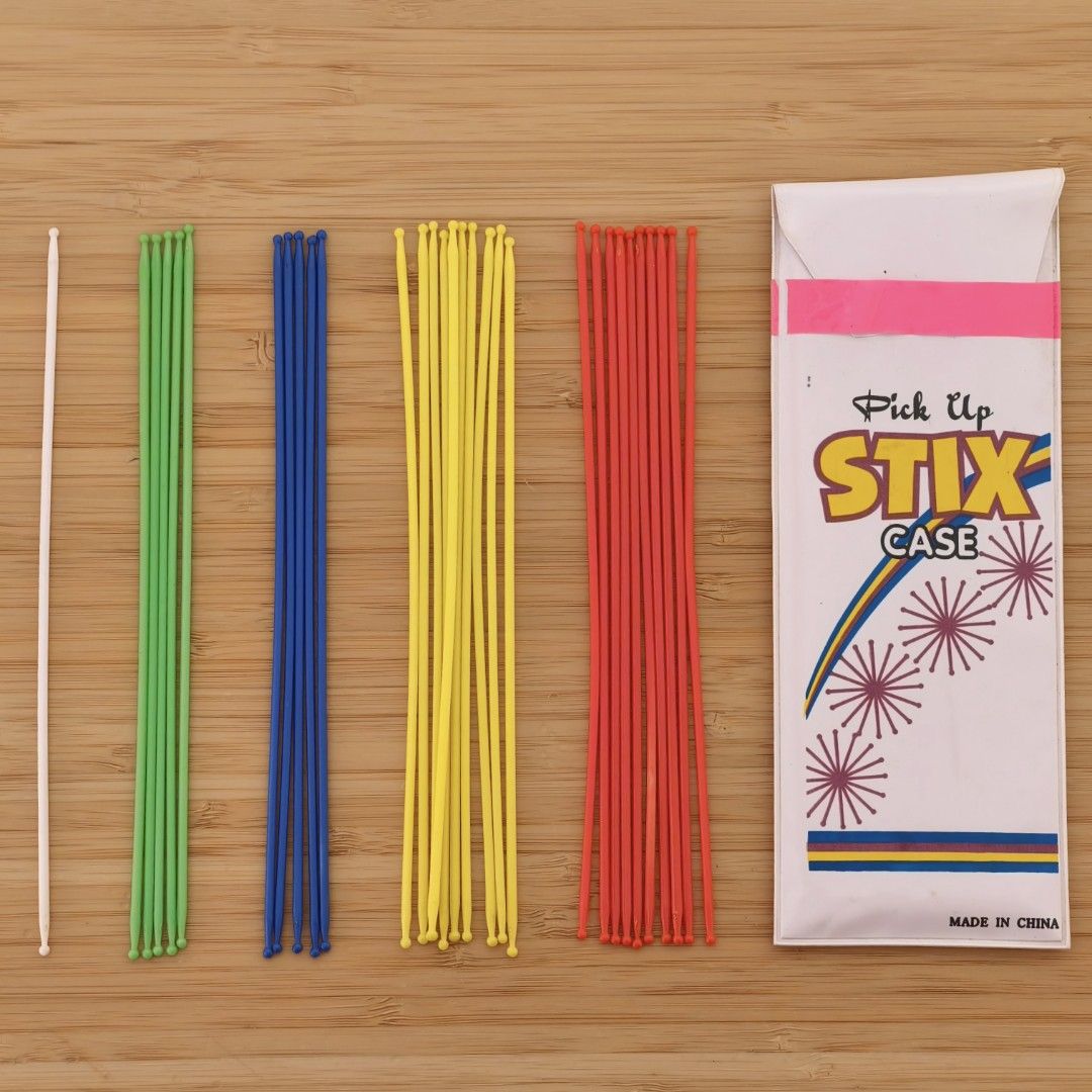 1980s/1990s Vintage 21 Pieces Color Pick Up Stix Sticks Game with Case ...