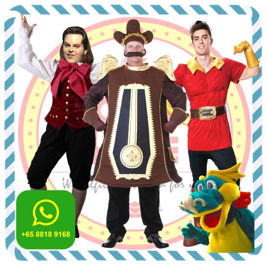 ⏰🕰️ Clock (Cogsworth) + Gaston + LeFou Costumes – Beauty and the Beast ...