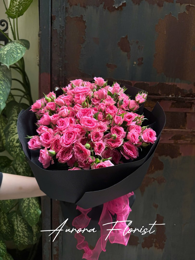 🌸 Pink Spray Rose Bouquet Singapore | From $58 | Free Delivery, Hobbies ...