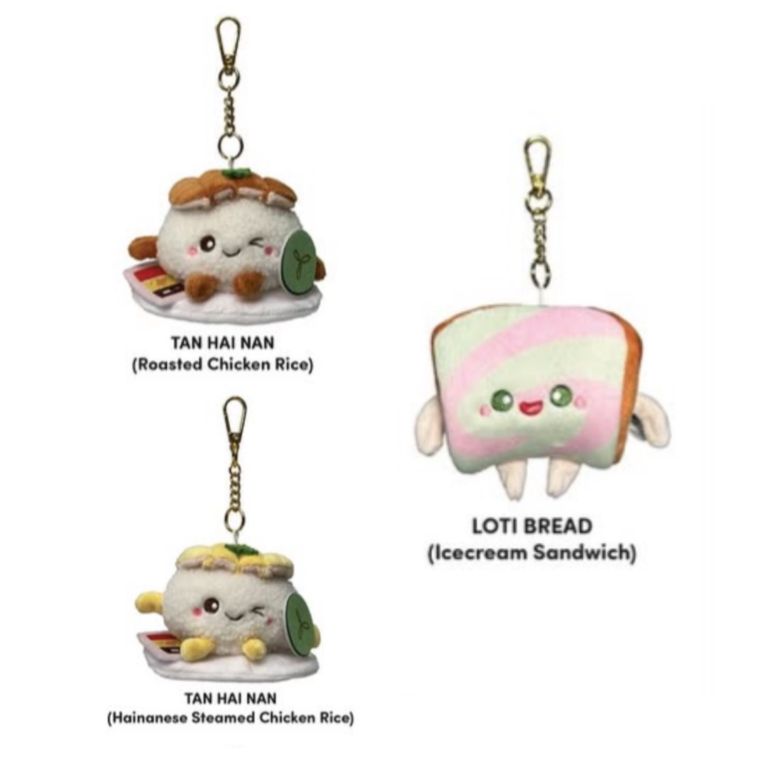 BNWT SG60 MrMerlion & Friends Plushies Keychain - Roasted Chicken Rice ...