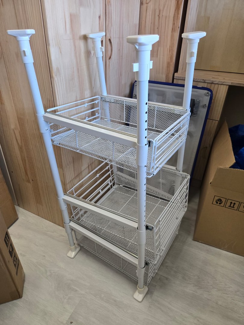 Adjustable 3-Tier Storage Rack, Furniture & Home Living, Furniture ...