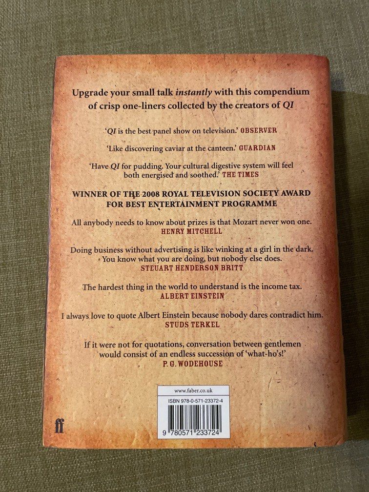 Advanced Banter – The QI Book of Quotations | Lloyd & Mitchinson ...