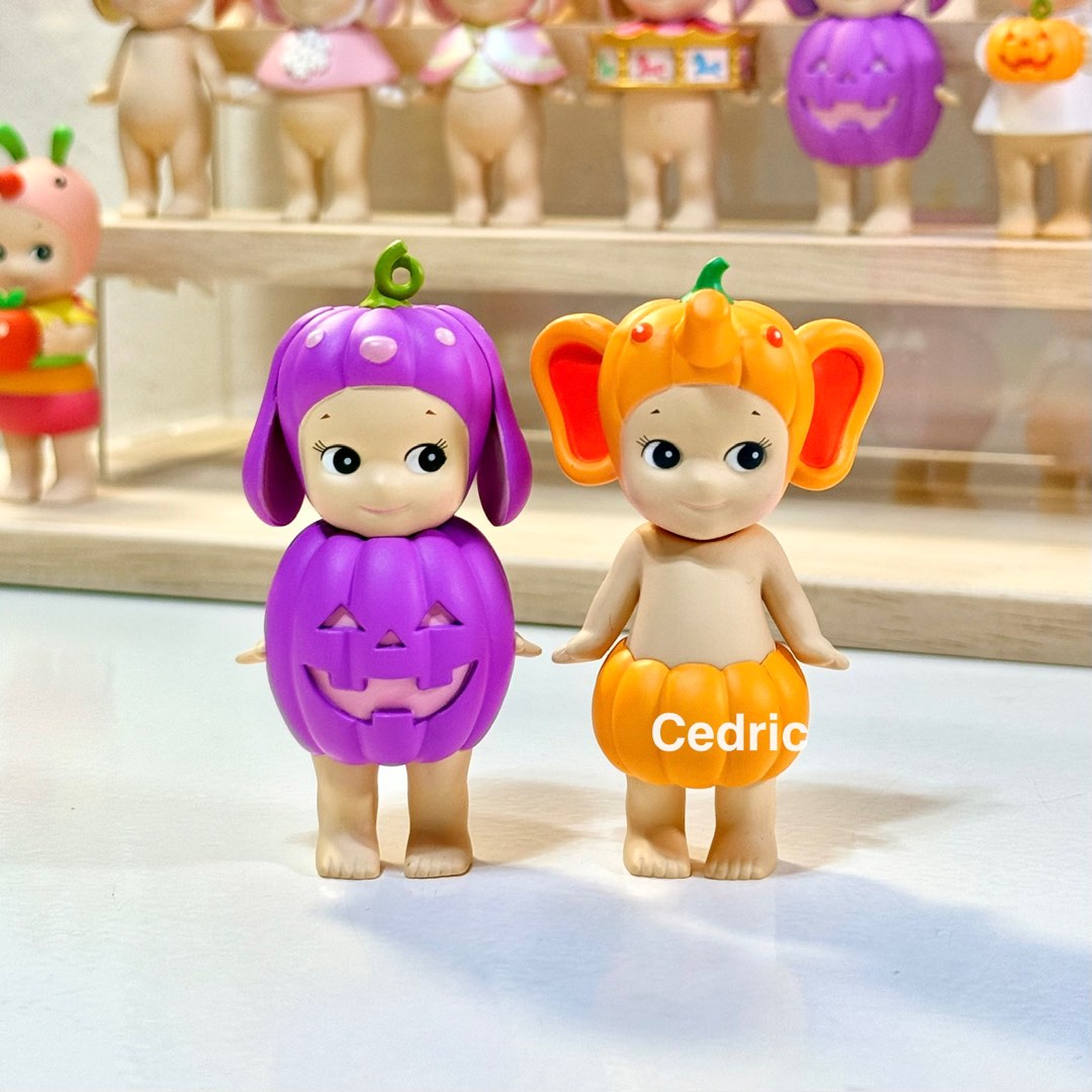 Authentic Sonny Angels Pumpkin Patch Series Lop Ear Panda Cat Witch ...