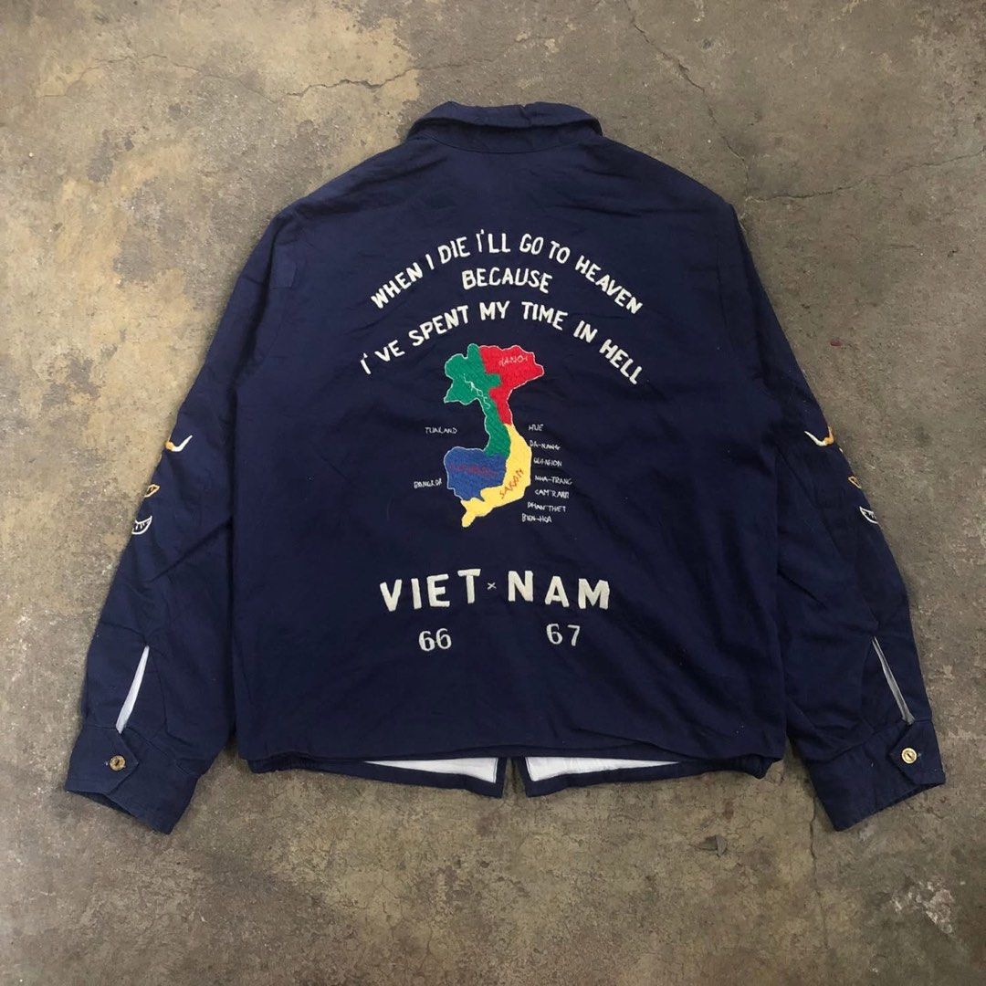 BEAMS Japan x Tailor Toyo Sukajan Vietnam Souvenir Harrington Jacket ...