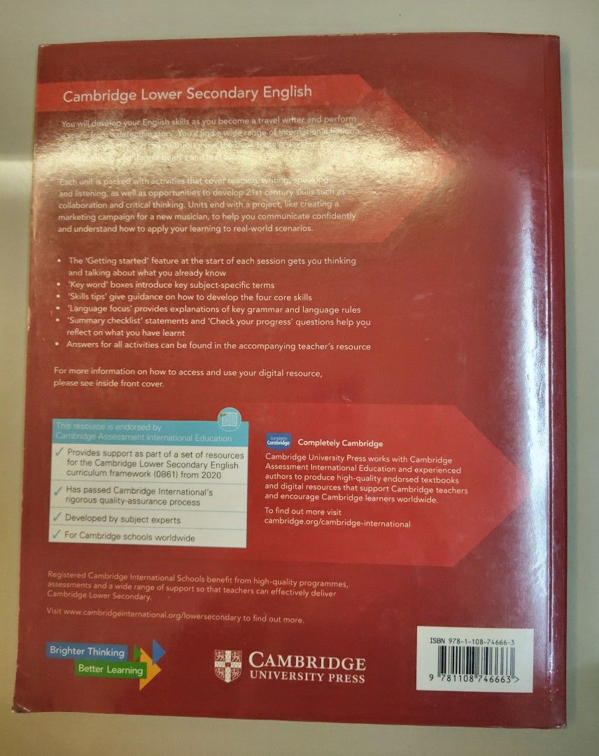 Cambridge Lower Secondary English Learner's Book 9, Hobbies & Toys ...