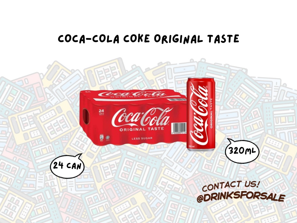 Coca-Cola Original Taste 24 Cans, Food & Drinks, Beverages on Carousell