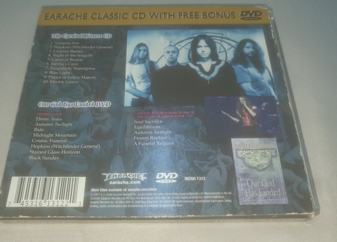 Cathedral Carnival Bizarre CD + DVD LIMITED EDITION EARACHE, Hobbies ...