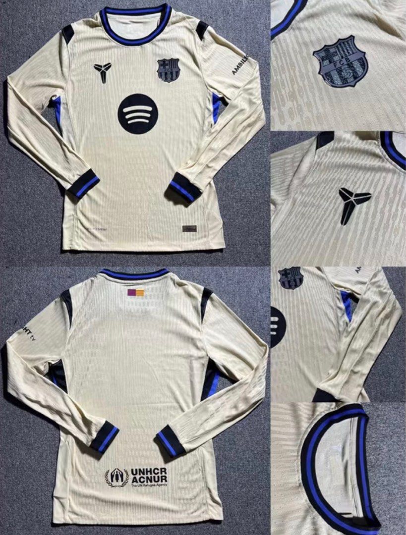 FC Barcelona X Mamba Kobe Bryant 25/26 Away Long Sleeve Football Jersey ...