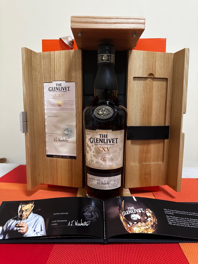 Glenlivet 25 Years with Box 750ml, Food & Drinks, Alcoholic Beverages ...