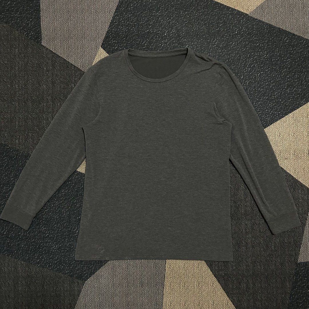 GU Men’s STYLE HEAT - HEATTECH EXTRA WARM ALTERNATIVE - Gray (Large ...