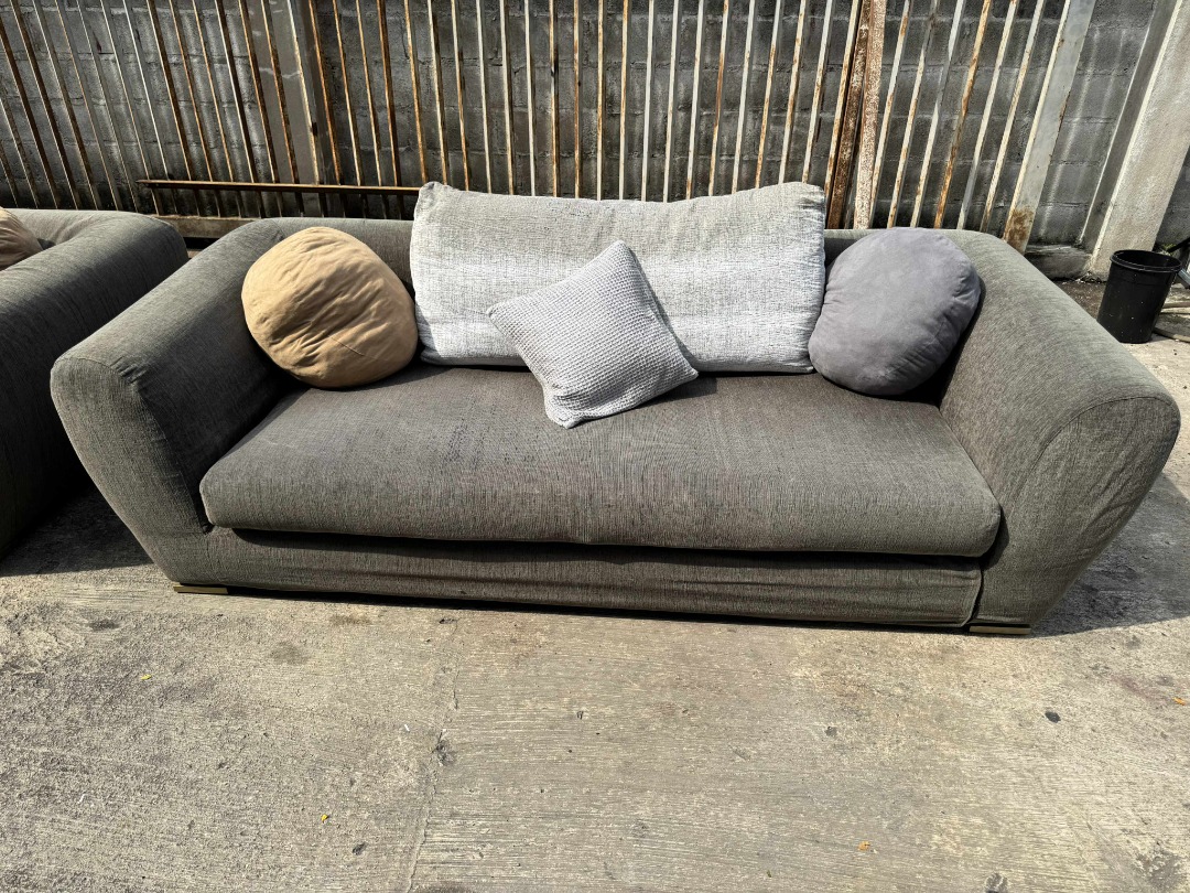 (HarveyNorman) 8ft Fabric Deep Sofa 3-4 Seater, Furniture & Home Living ...
