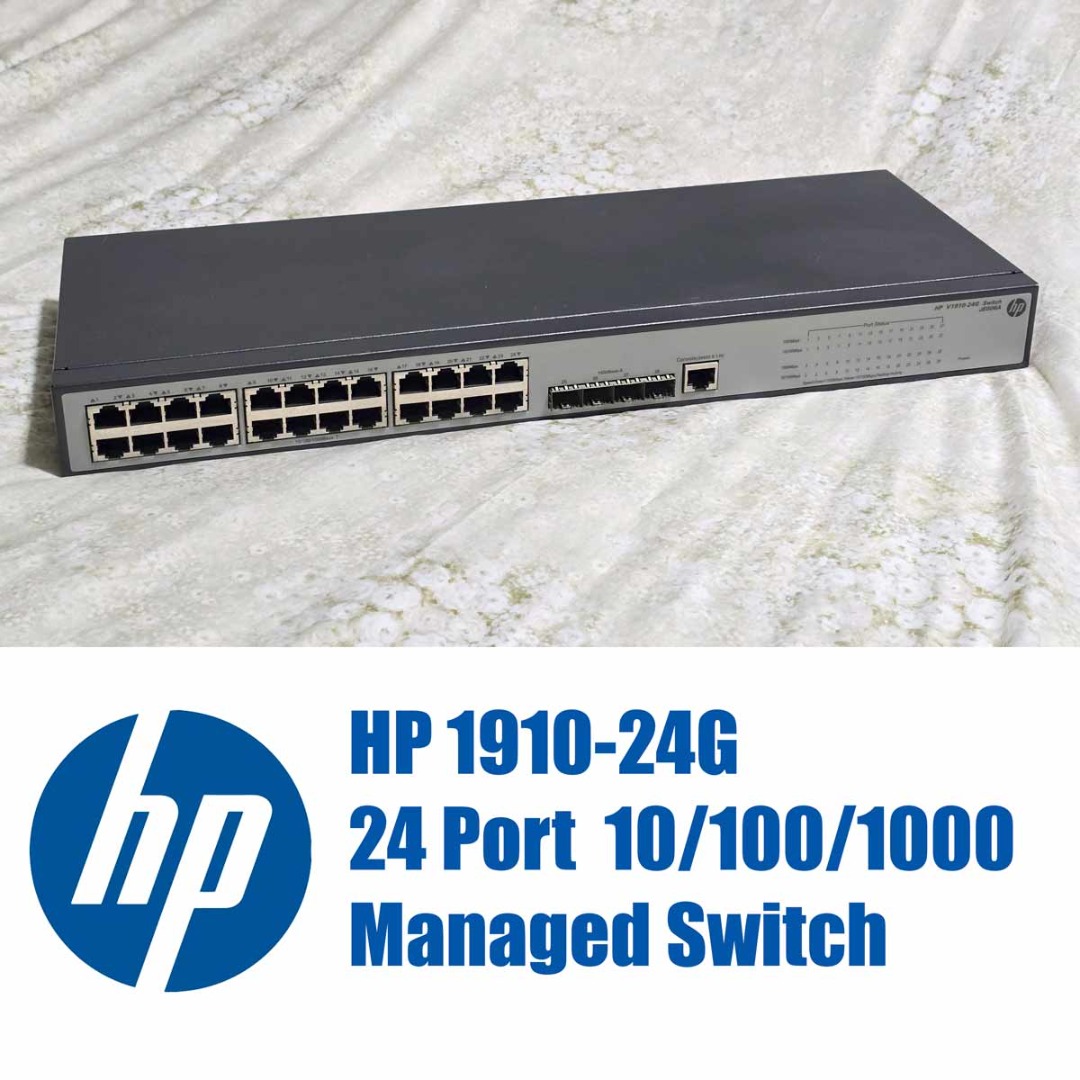 HP 1910-24G JE006A 24 Port 10/100/1000 Managed Switch, Computers & Tech ...