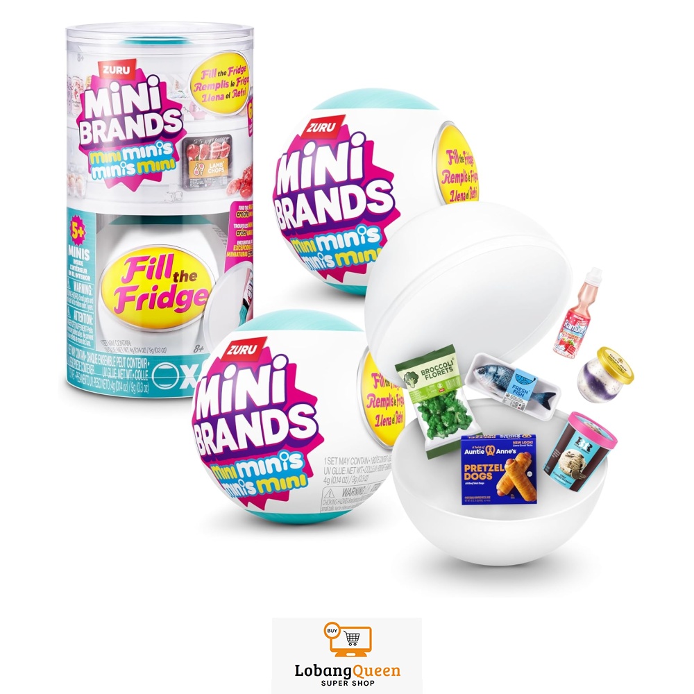 Mini Brands ZURU Fill The Fridge Mini Minis Series 1 (2 Capsules ...