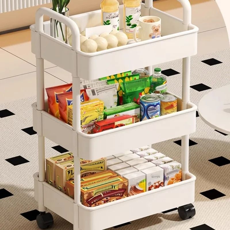 Multi-layer Small Cart Storage Racks Heavy Duty Organizer Cart Movable ...