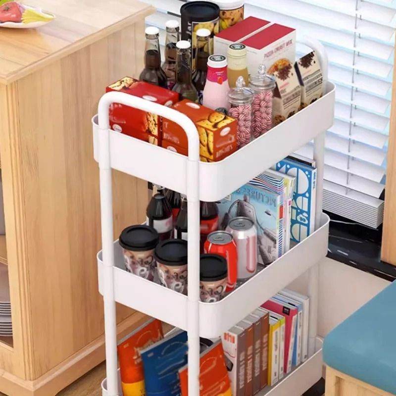 Multi-layer Small Cart Storage Racks Heavy Duty Organizer Cart Movable ...