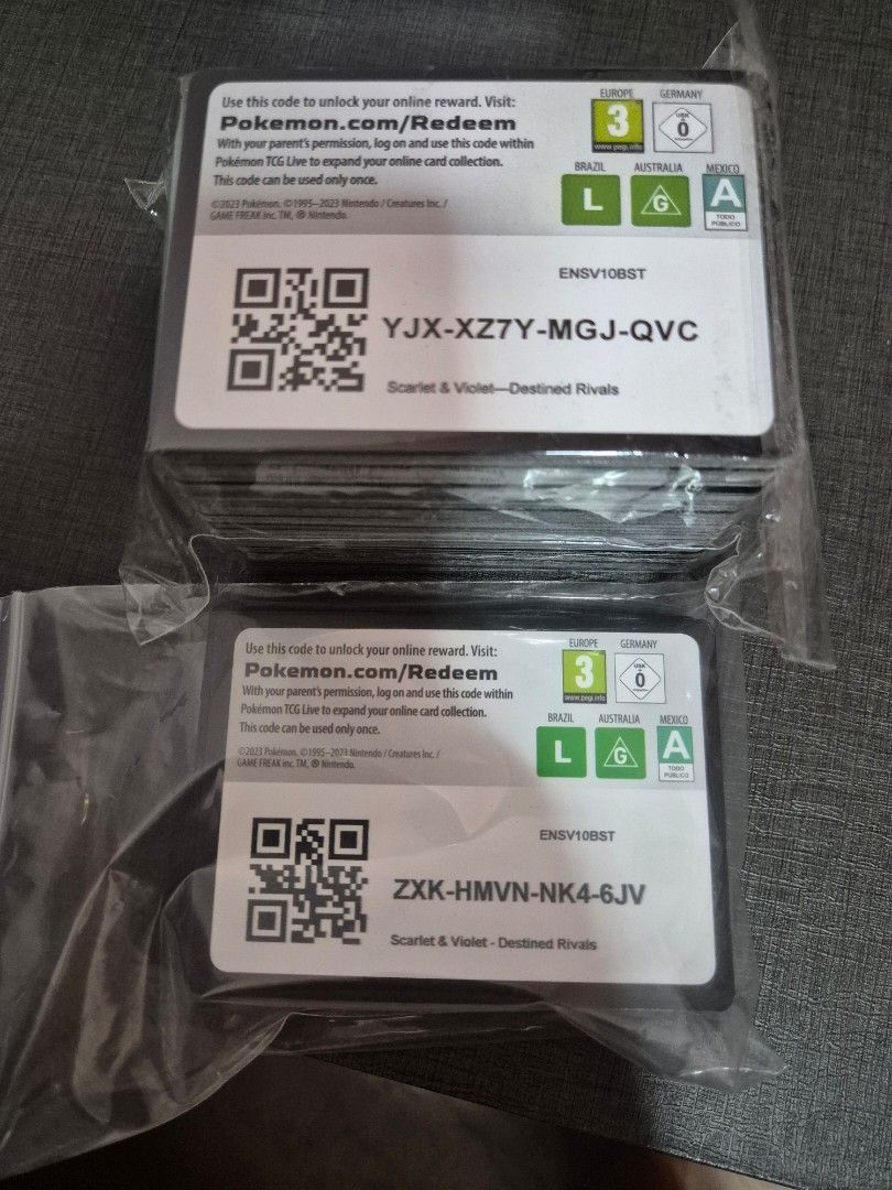 Pokemon TCG Live Code Cards - SV and Mega Era, Hobbies & Toys, Toys ...