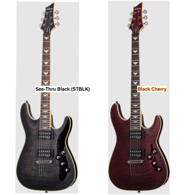 Schecter Omen Extreme-6 Electric Guitar, Black Cherry / See-Thru Black ...