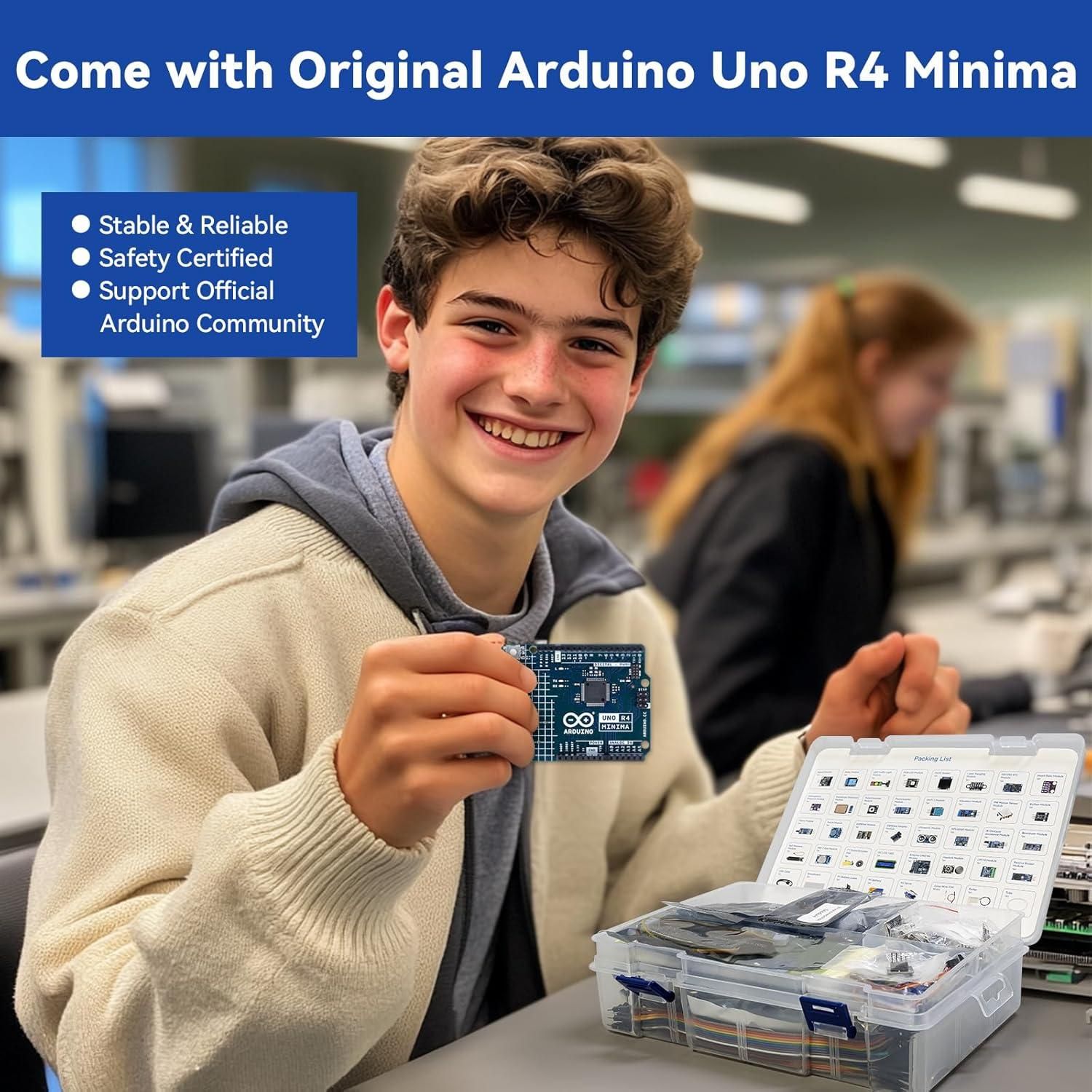 SunFounder Ultimate Sensor Kit with Original Arduino Uno R4 Minima ...