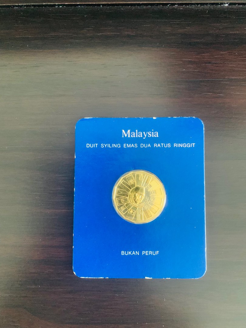 1976-1980 Malaysia 200 Ringgit Gold Coin, Hobbies & Toys, Memorabilia ...