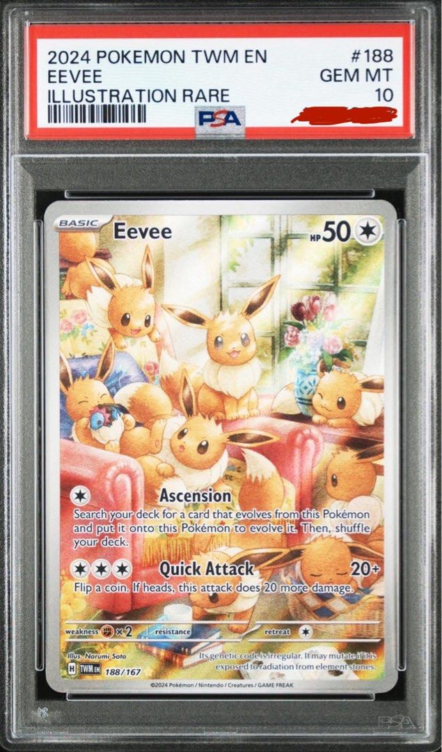 2024 Pokemon PSA 10 EN Eevee IR Illustration Rare, Hobbies & Toys, Toys ...