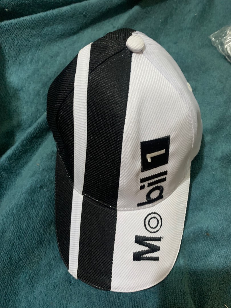 絕版 二手 古著 Mobil 1 老帽 棒球帽 cap 帽 帽子 @, 他的時尚, 手錶及配件, 帽子在旋轉拍賣