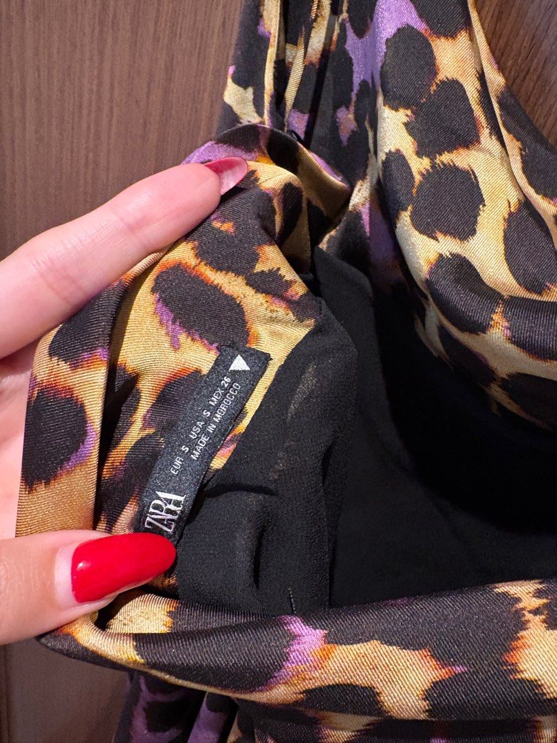 🐆 leopard print cowl neck slip dress 🖤, Women's Fashion, Dresses & Sets ...