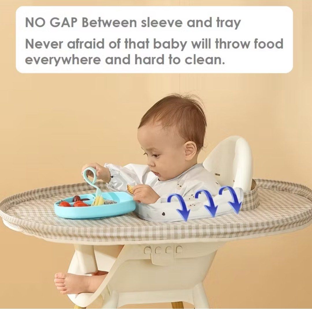 BLW tray and bib for weaning and eating, Furniture & Home Living ...