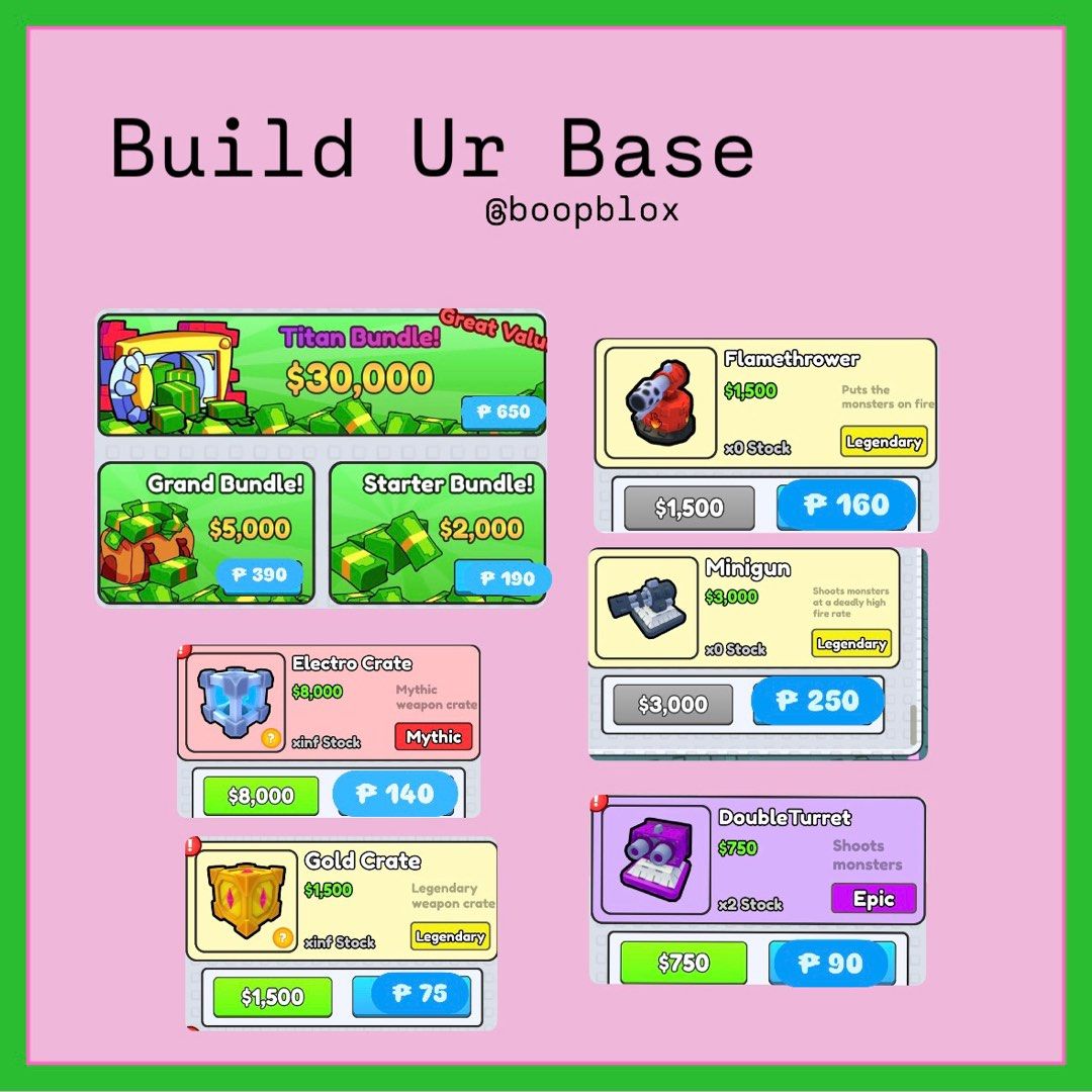 BUILD UR BASE YOUR ROBLOX GAME GAMEPASS GAMEPASSES PASS PASSES ROBUX ...