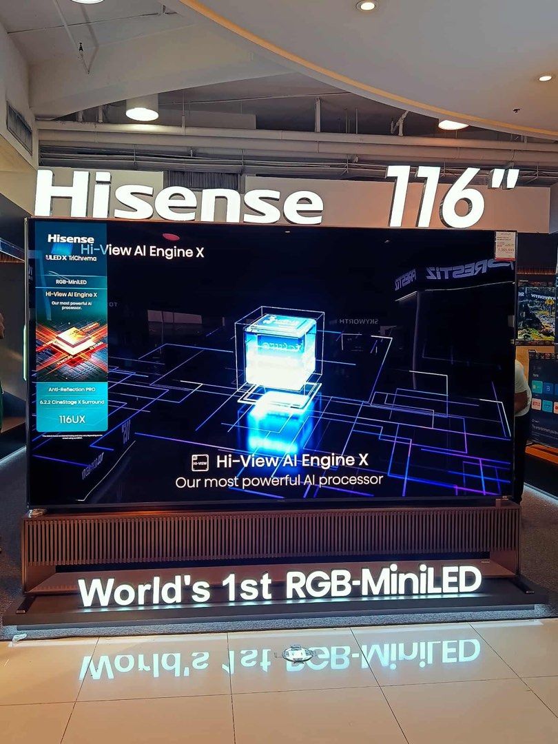 HISENSE RGB MINI LED TV 116UX, TV & Home Appliances, TV & Entertainment ...