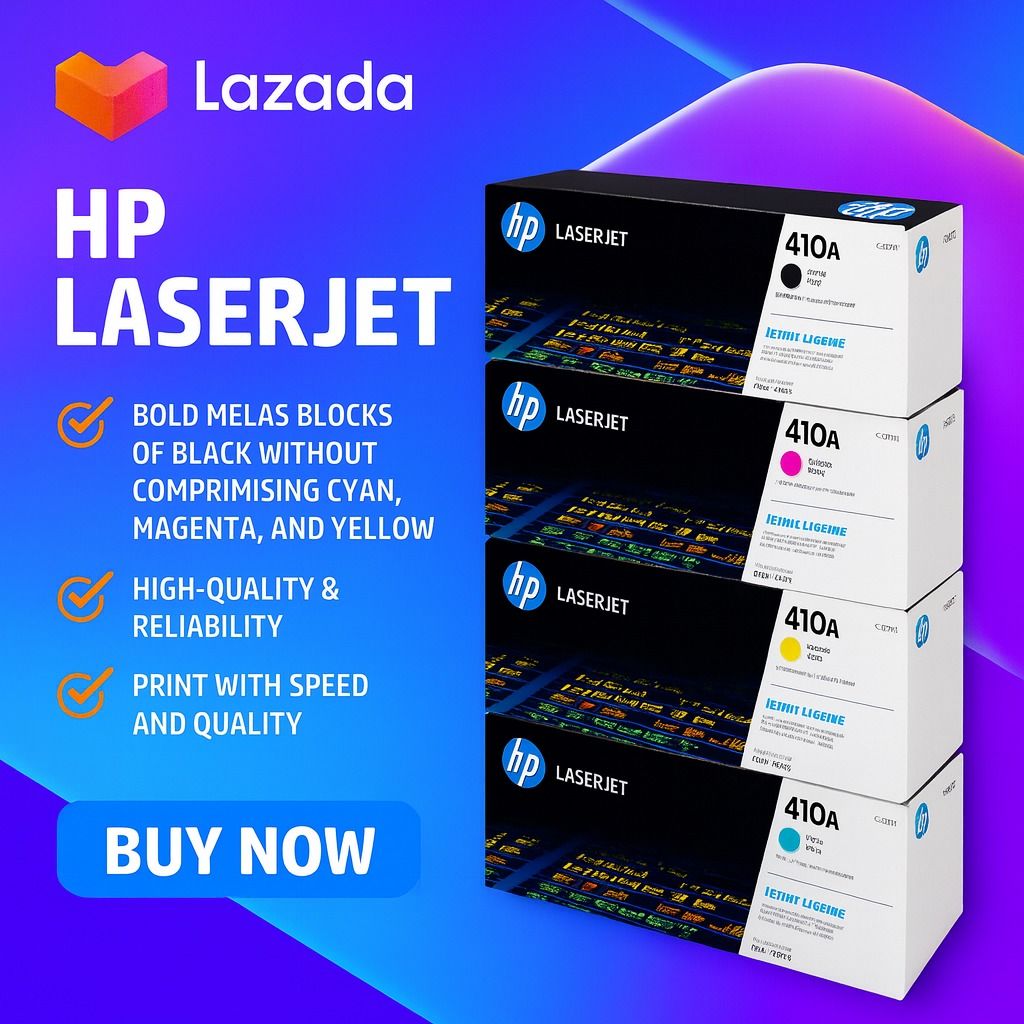 HP 410A Toner Cartridge Set Black Cyan Magenta Yellow for LaserJet Pro ...