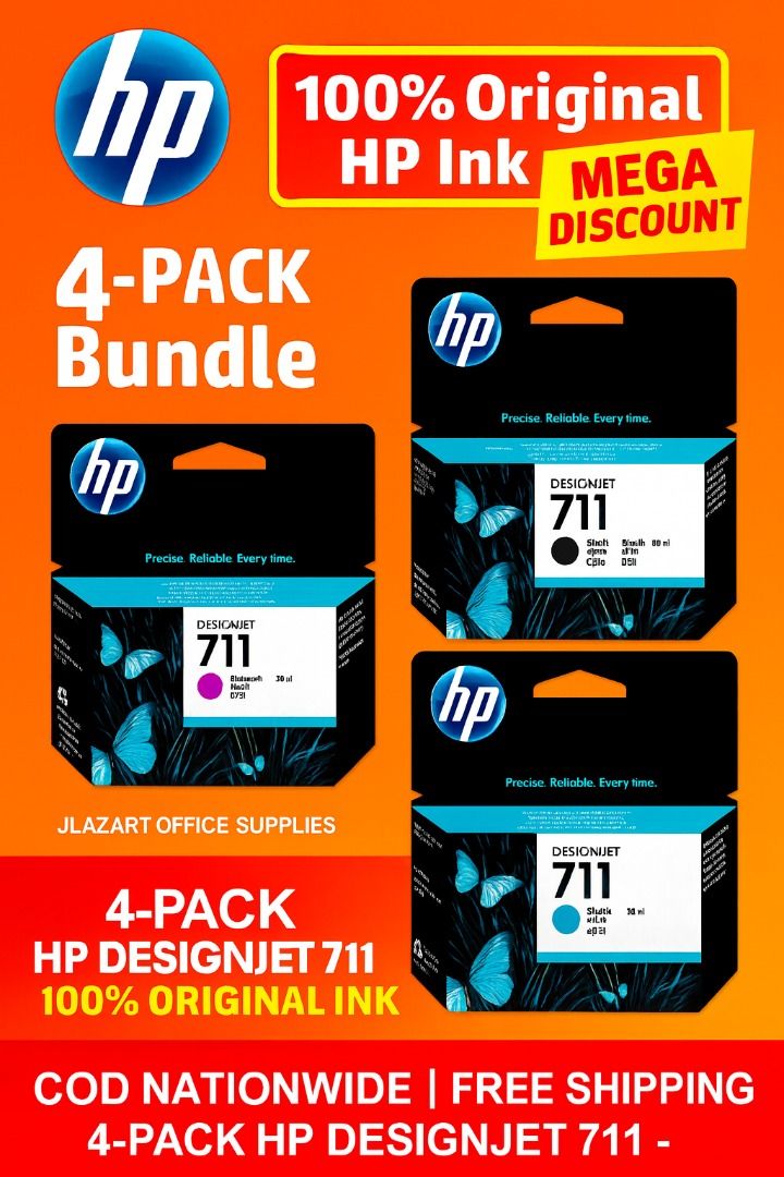 HP 711 DesignJet Ink Cartridge-Original HP Ink for T120/T130/T520/T530 ...
