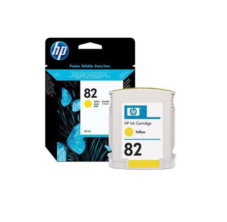 HP 82 Ink Cartridge Yellow Cyan Magenta 69ml for DesignJet Printer 500 ...