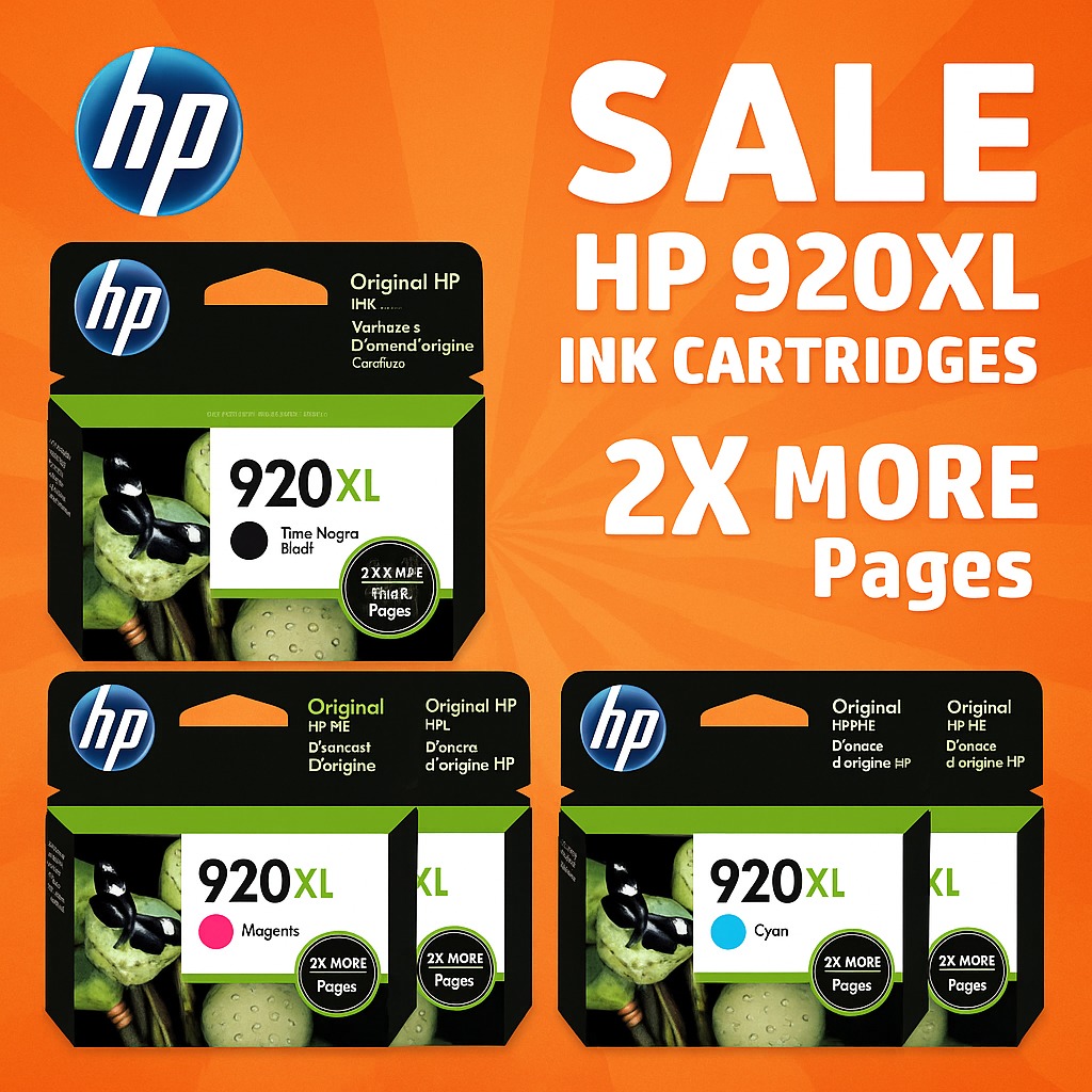 HP 920XL Ink Cartridge Black Cyan Magenta Yellow | High Yield Original ...